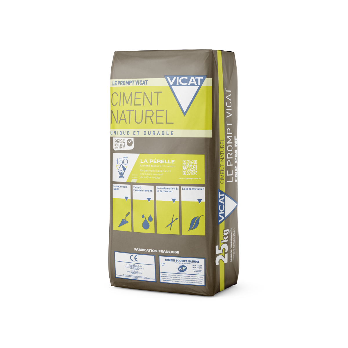 Sceller un piquet de clôture avec le ciment naturel prompt Vicat